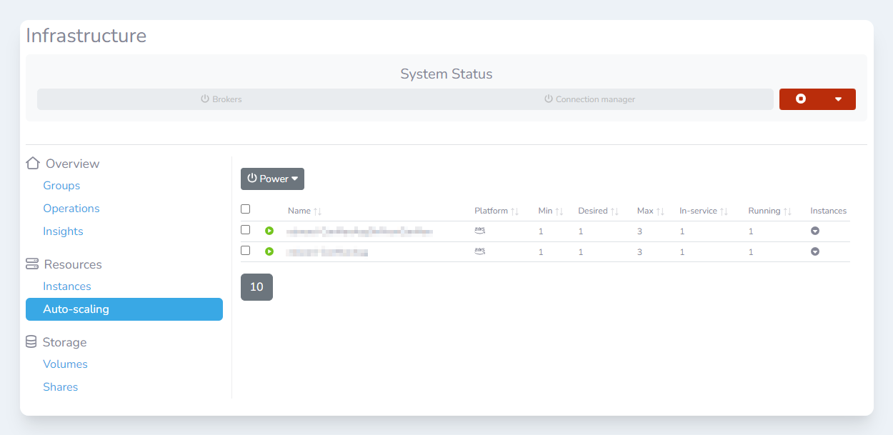 Infrastructure Auto Scaling Groups